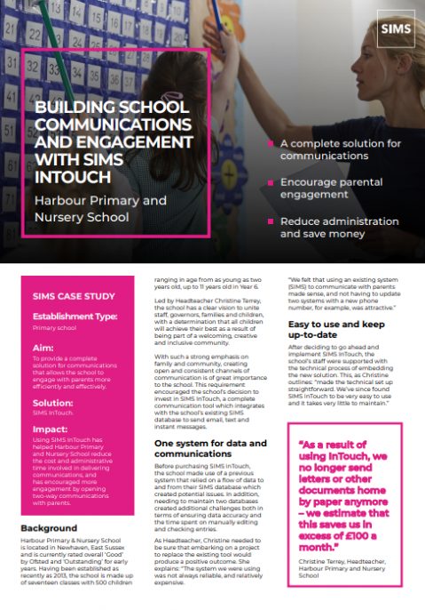 Building Communications and Engagement with SIMS InTouch | ESS SIMS